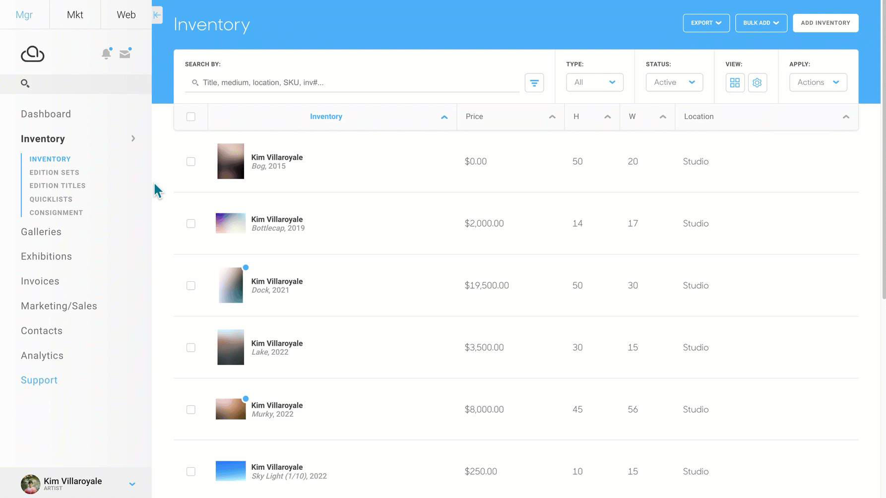 How to Create a Consignment List & send to a Gallery